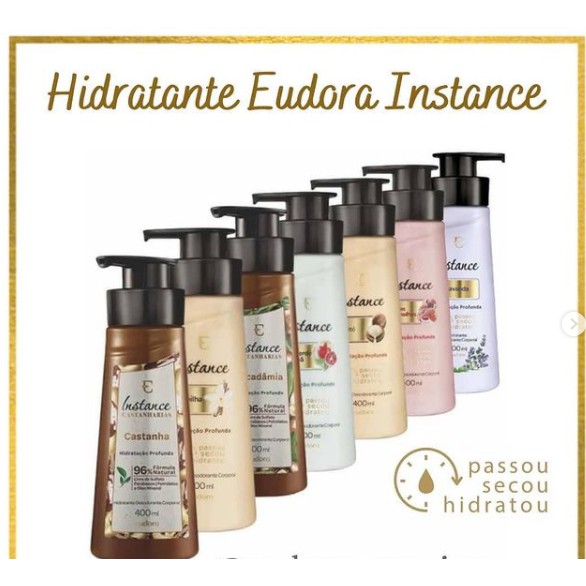 HIDRATANTES INSTANCE 400ml | Shopee Brasil
