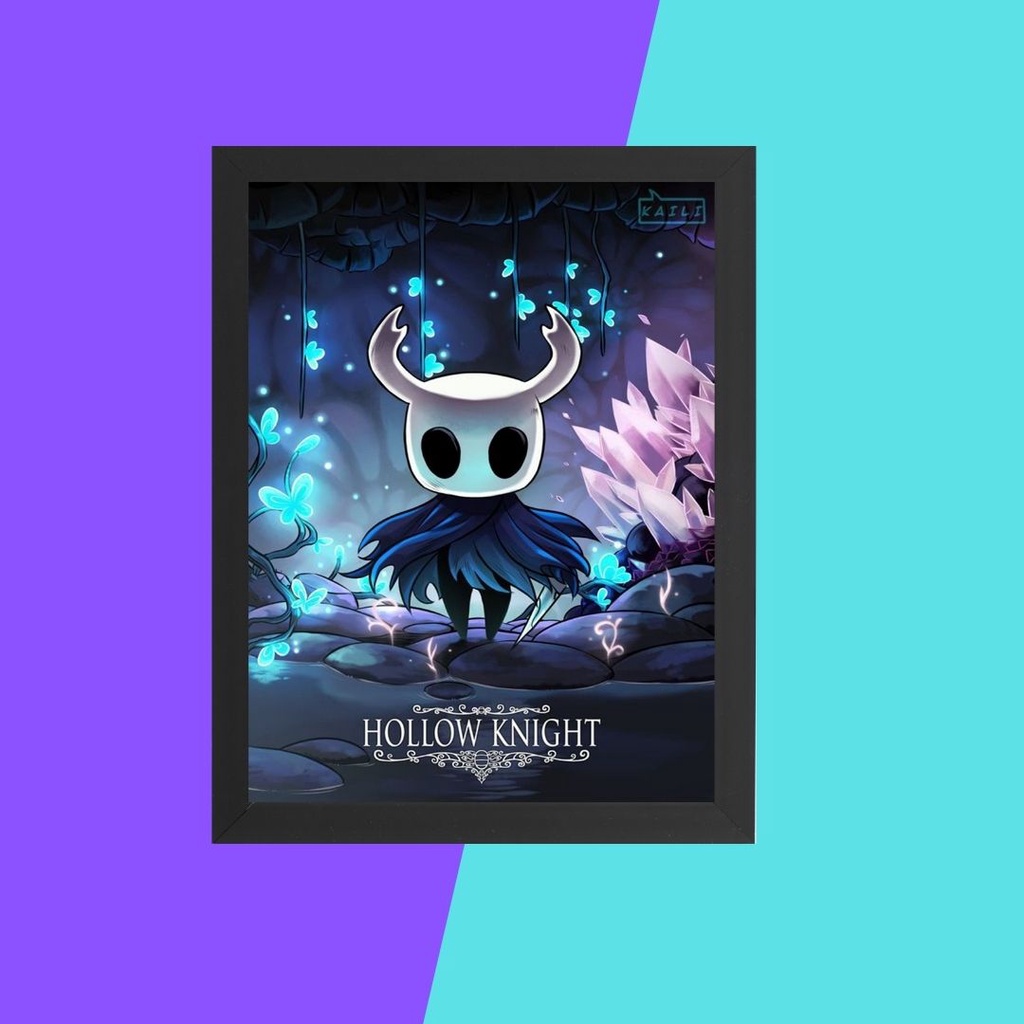 Quadro Decorativo Hollow Knight Games Gamer Jogos Placas Decorativas