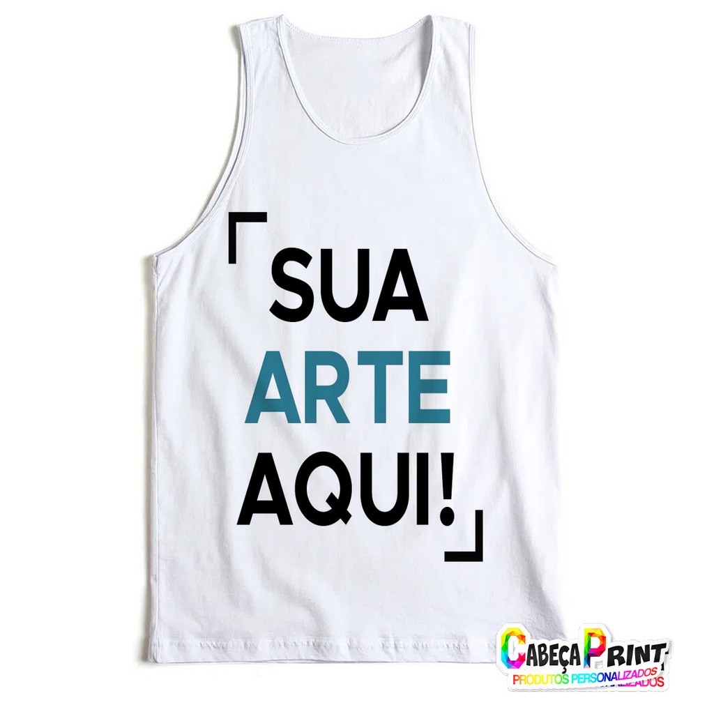Camiseta Regata Masculina Personalizada | Shopee Brasil