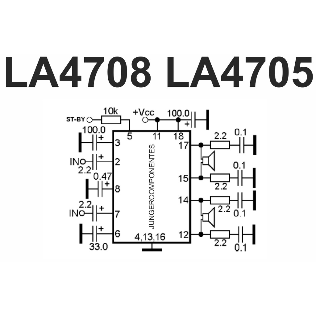 la4708 = la4708n = la4705 = la4705n - la4705na - la4705nf - 2X 20W la ...