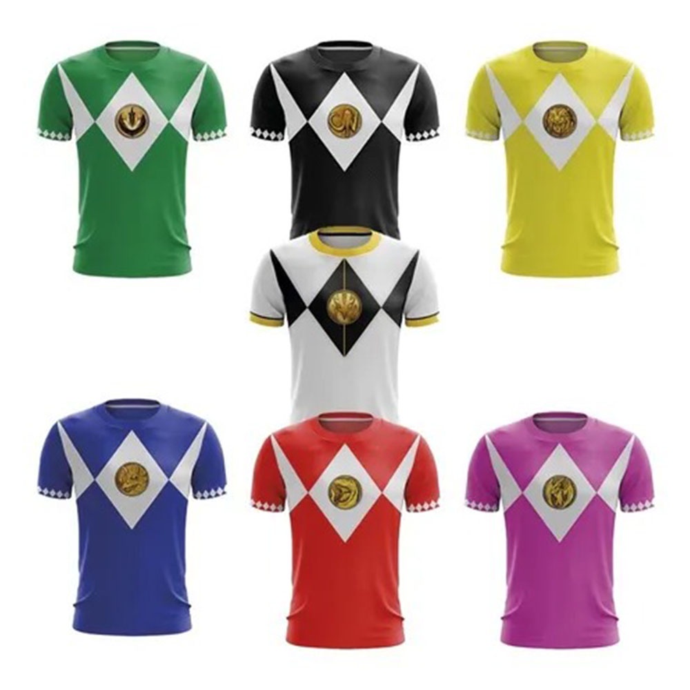 Kit 7 Camisetas Esporte Masculina Power Rangers | Shopee Brasil