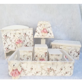 KIT SARAH FLORIDO, COM PEROLAS E FITAS MENINA ROSA E DELICADO LUXO ...