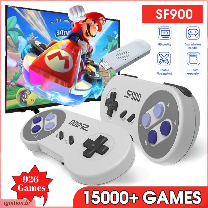 962 Super Mini Jogos SFC Game Console SF900 HD Clássico Estilo Retro ...