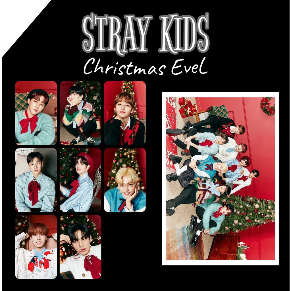 KIT Stray Kids Christmas Evel Photocards Poster A4 kpop Comback Boy ...