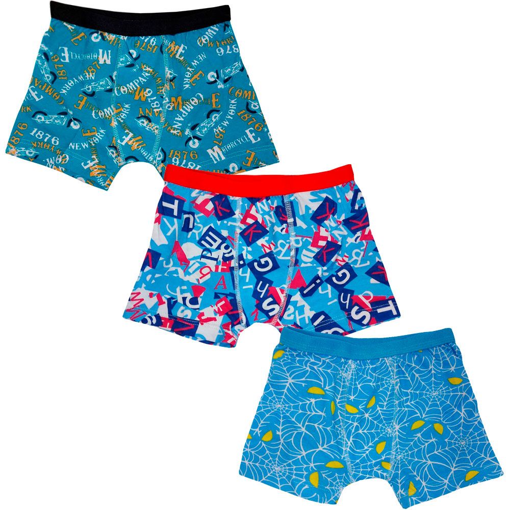 Cueca Infantil Boxer Estampadas Kit com 3 Sortidas 3353 | Shopee Brasil