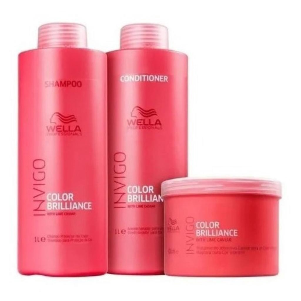 Wella Color Brilliance Kit Sh 1 Lt + Cond 1 Lt + Masc 500g | Shopee Brasil