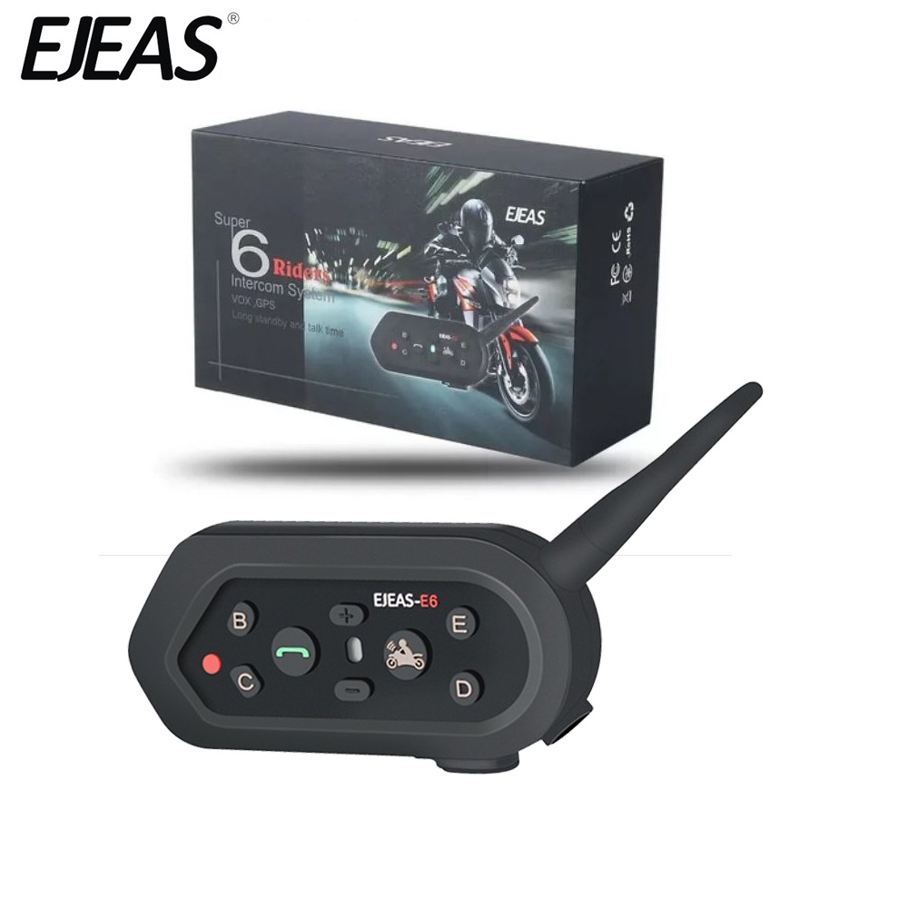 Ejeas E6 Comunicador Capacete Moto Intercomunicador | Shopee Brasil