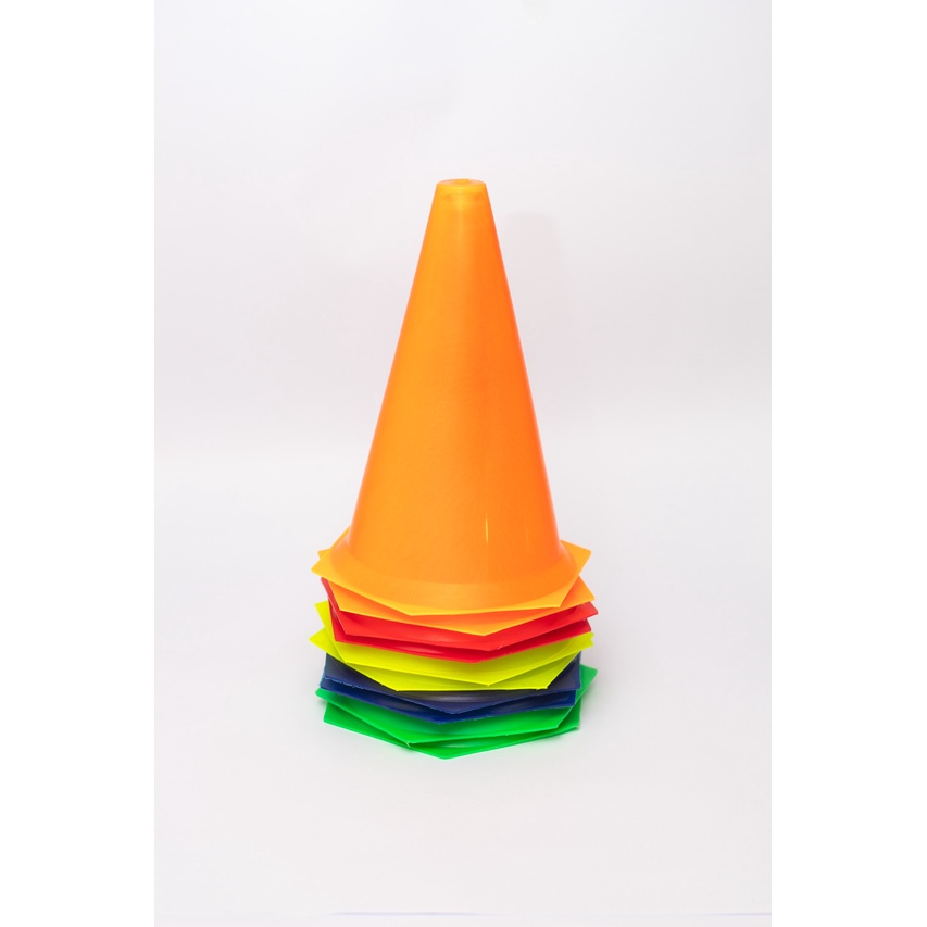 Kit Com 10 Cones Cores Sortidos 24 Cm Treinamento Funcional Academia ...