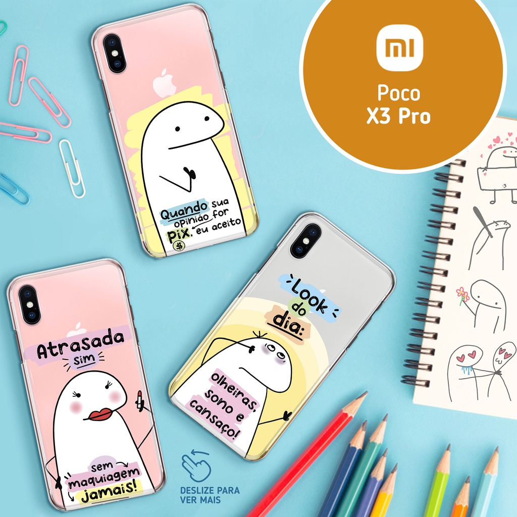 Capa Capinha Transparente - Xiaomi Poco X3 Pro - Bento Flork Meme ...