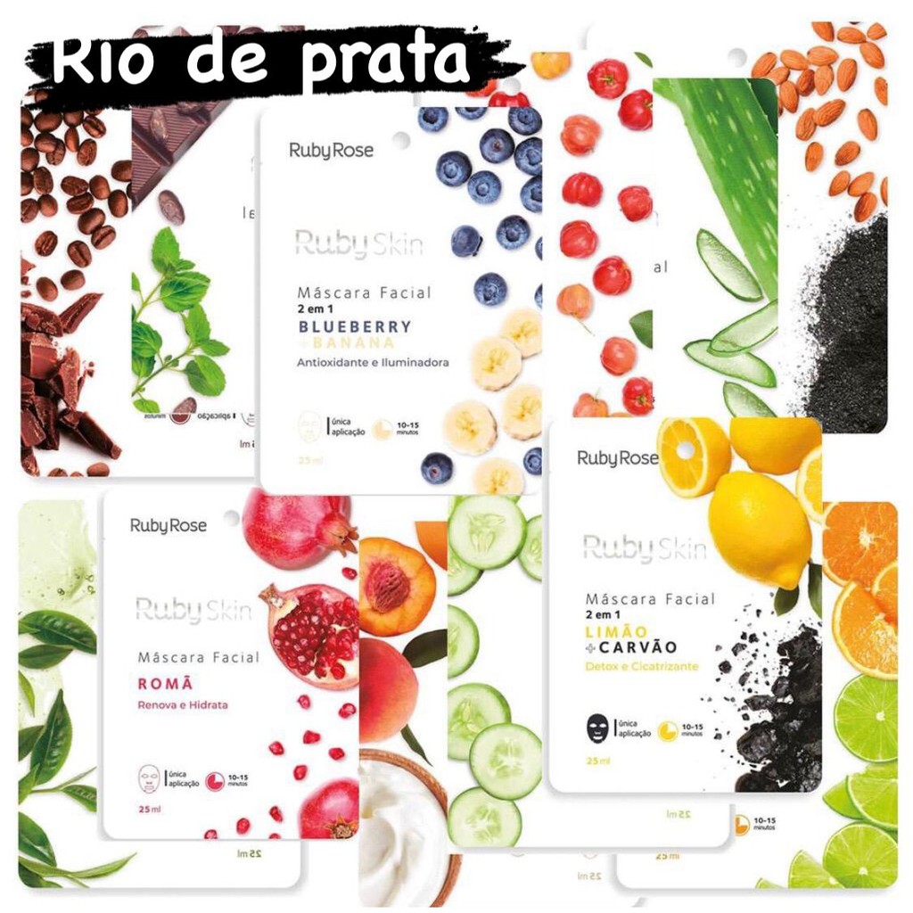 Máscara Facial Ruby Skin Ruby Rose Renova e Hidrata a Pele - Escorrega ...