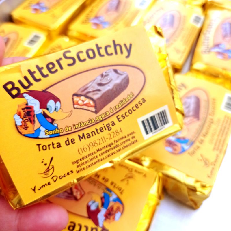 Butter Scotchy - Torta De Manteiga Escocesa 5 Unidades - Escorrega o Preço