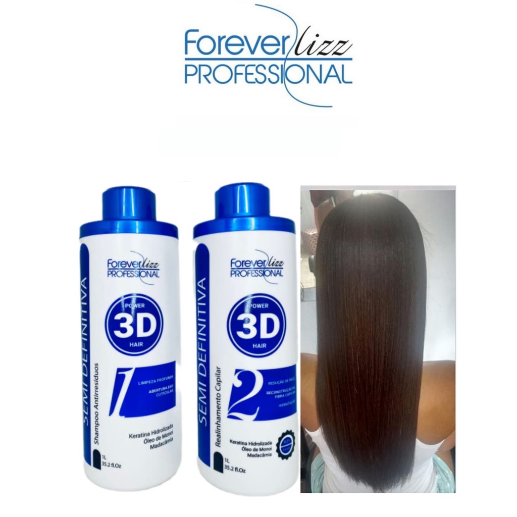 Kit Forever Lizz Professional 3D Power Hair Semidefinitiva 0,2% Formol ...