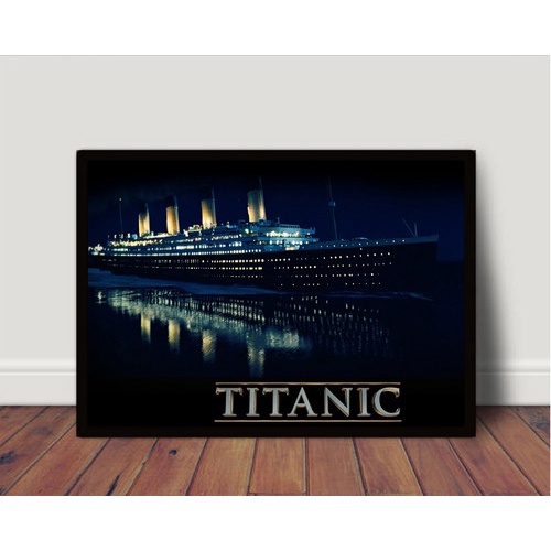 Quadro / Poster Com Moldura Classico Romantico Titanic A5 23X17 ...