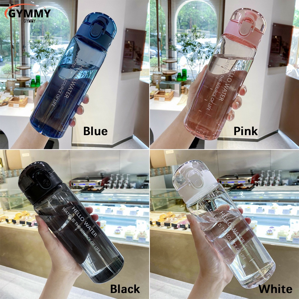 Garrafa De Água De Plástico Transparente Anti-Leak Portátil Para Viagem/Academia/Menino/Menina ...