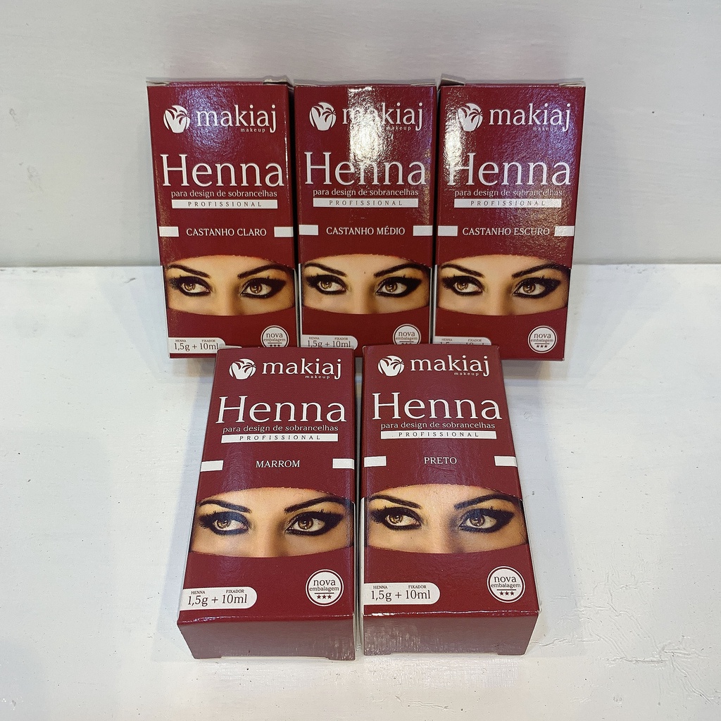 Henna para design de sobrancelhas Makiaj Rena e Fixador | Shopee Brasil
