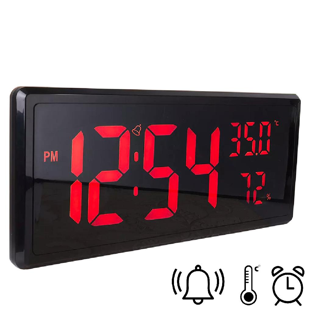 Relógio Digital De Mesa Alarme Temperatura Despertador Linha Premium ...