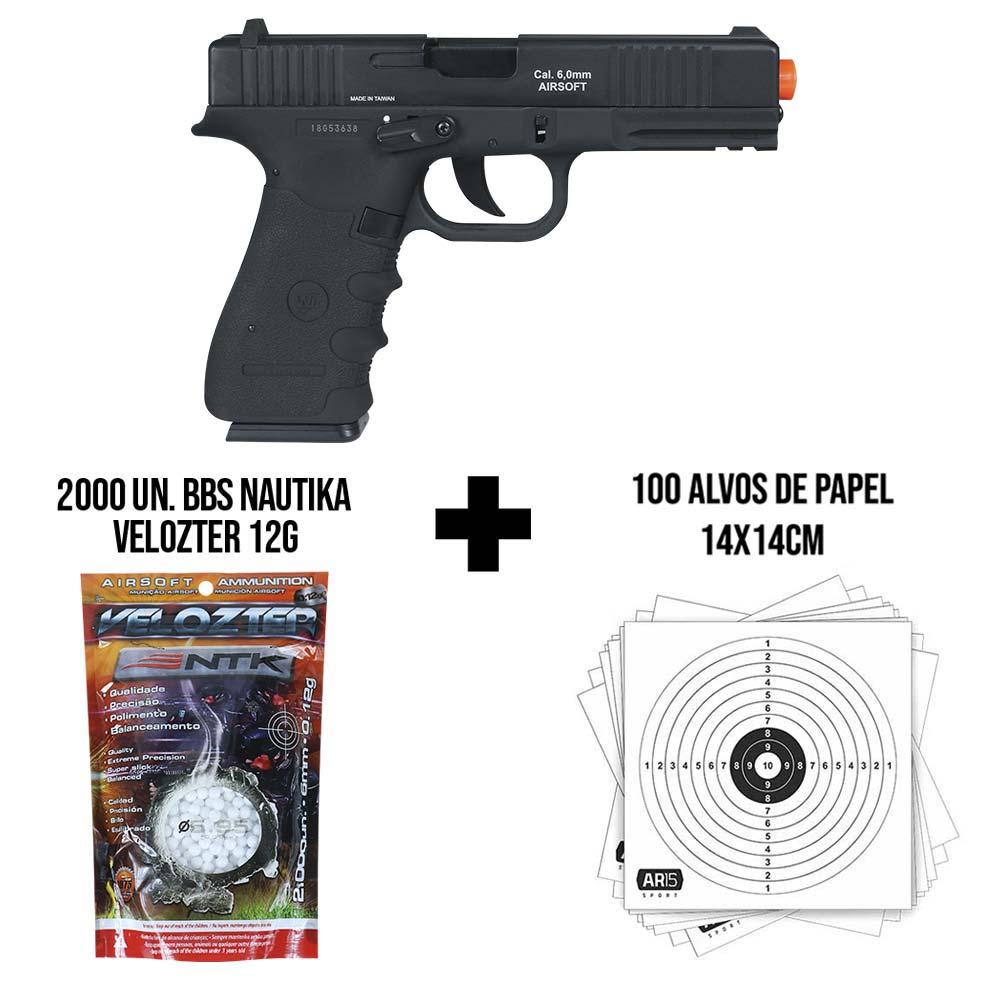 Pistola Airsoft CO2 Rossi W119 + Esferas BBS Nautika 0.12g | Shopee Brasil