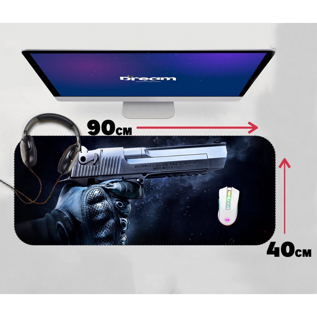 Mouse Pad Gamer CS GO Counter Strike Grande 90x40 Personalizado desert ...