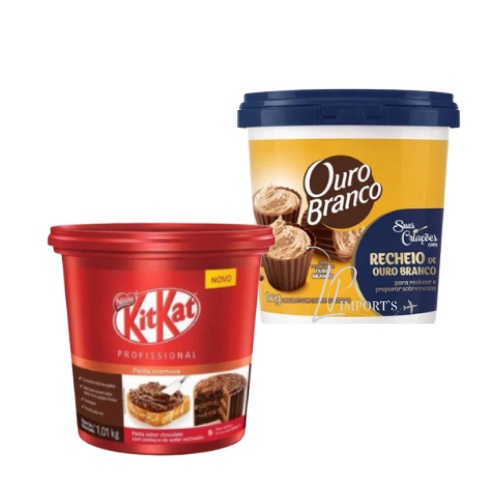 Kit Promocional com 2 Recheios Pronto De Chocolate Cremoso Lacta - Ouro ...
