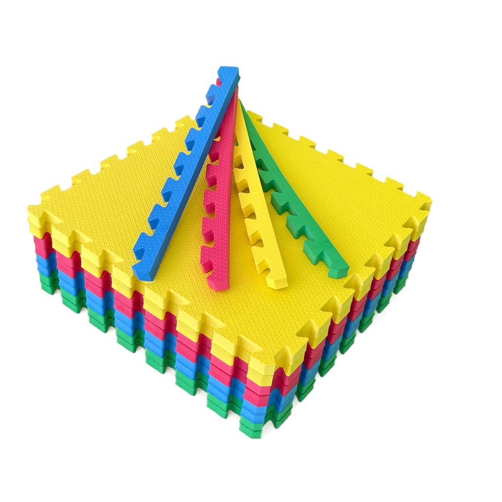 Kit Tatame Infantil Tapete de Eva 50x50cm Com Bordas De Acabamento - 4 ...