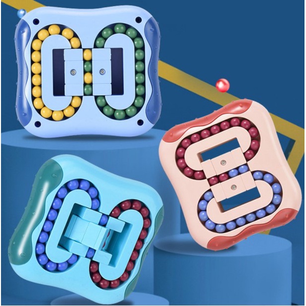 Crianças Rotativa Cubo Feijão Mágico Fingertip Fidget Toys Adultos ...