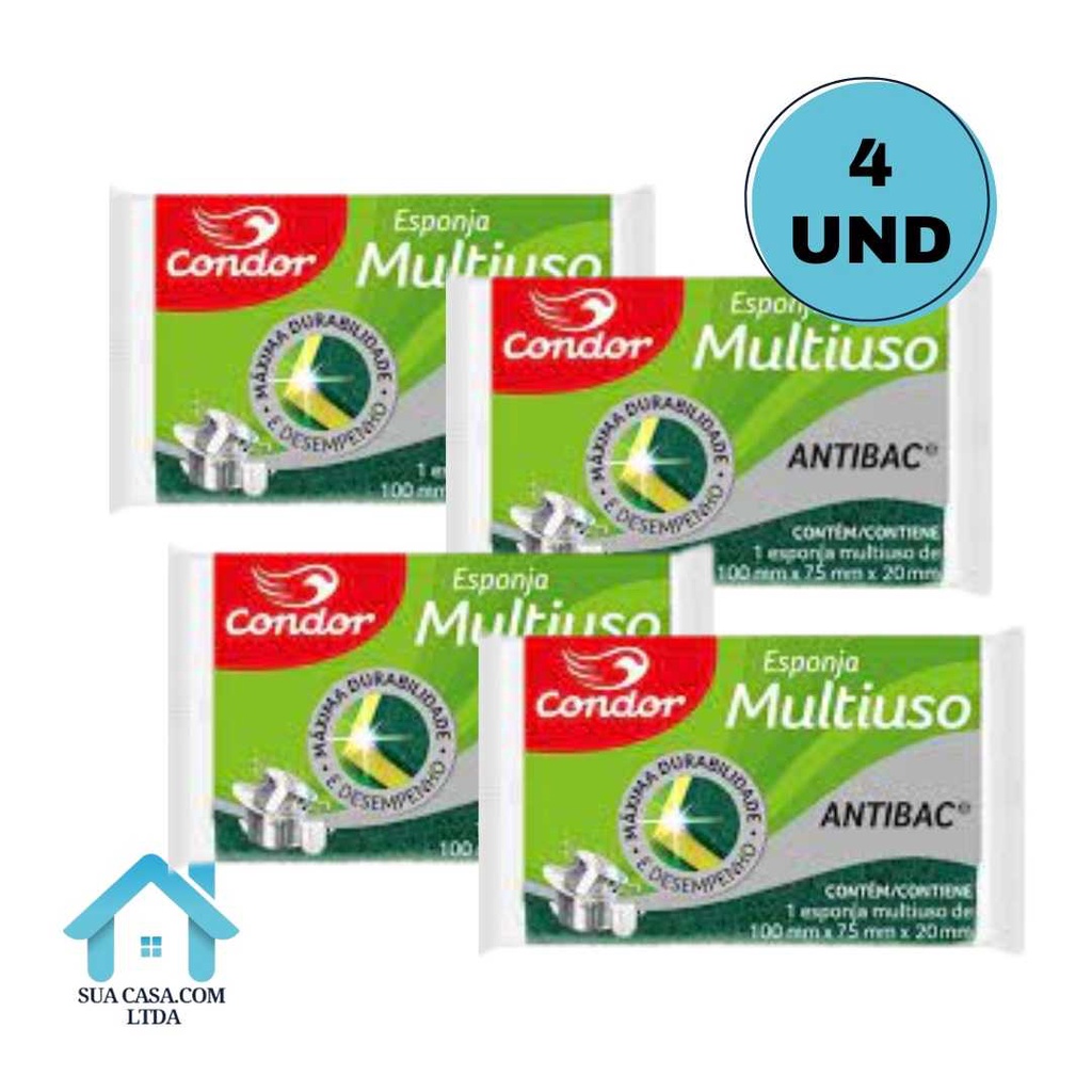 Esponja Condor Multiuso 4Und | Shopee Brasil
