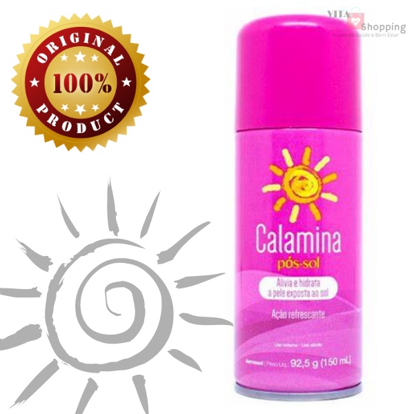 Calamina Pós Sol - Alivio de queimaduras causadas pelo sol - Hidrata e ...