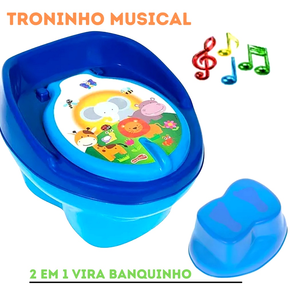 Penico Infantil Menino Troninho Infantil Musical Pinico Infantil 2 Em 1 ...