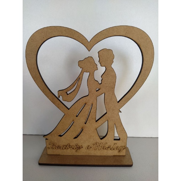 Kit 20 Centro De Mesa Lembrancinha Casamento Noivado Mdf | Shopee Brasil