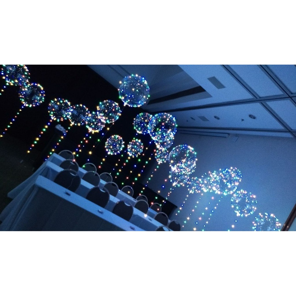 Bola De Led Transparente Festa C/led Aniversario RGB 5 unidades ...