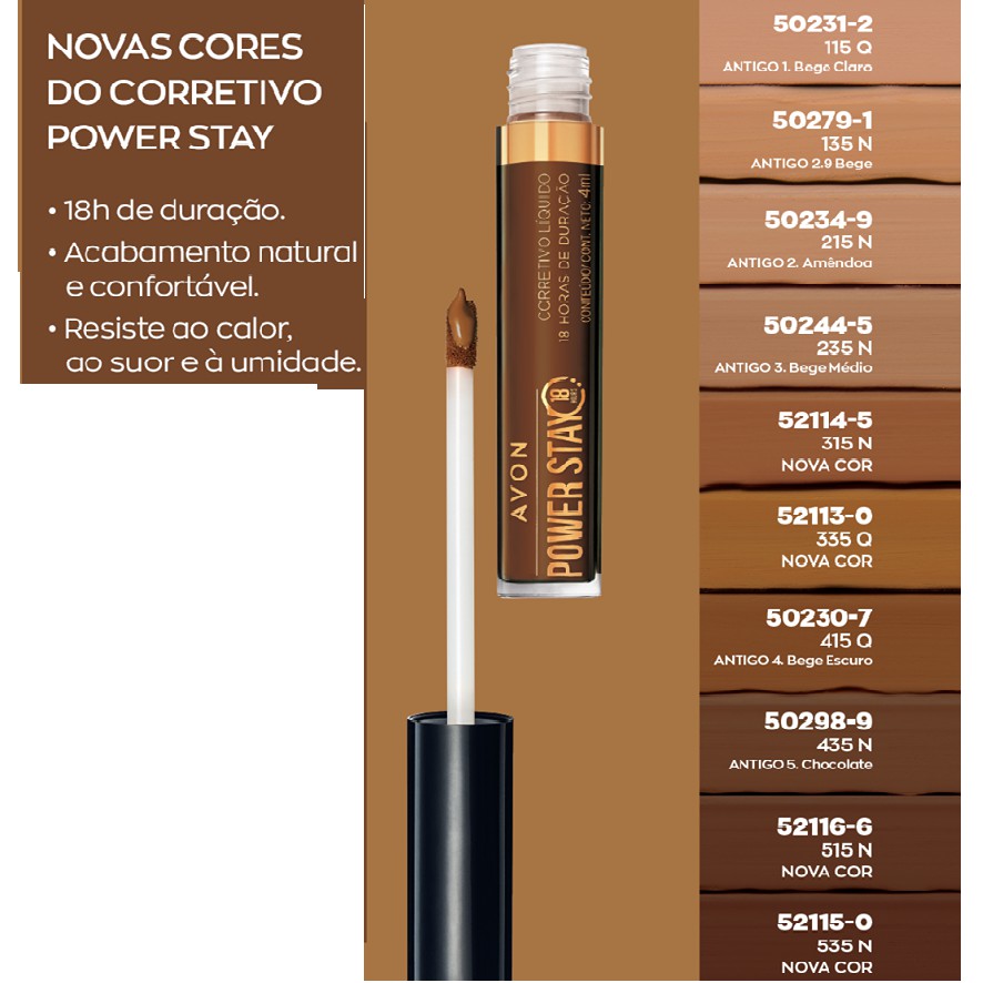 Corretivo Líquido Power Stay 18h Duração 4 ml | Shopee Brasil