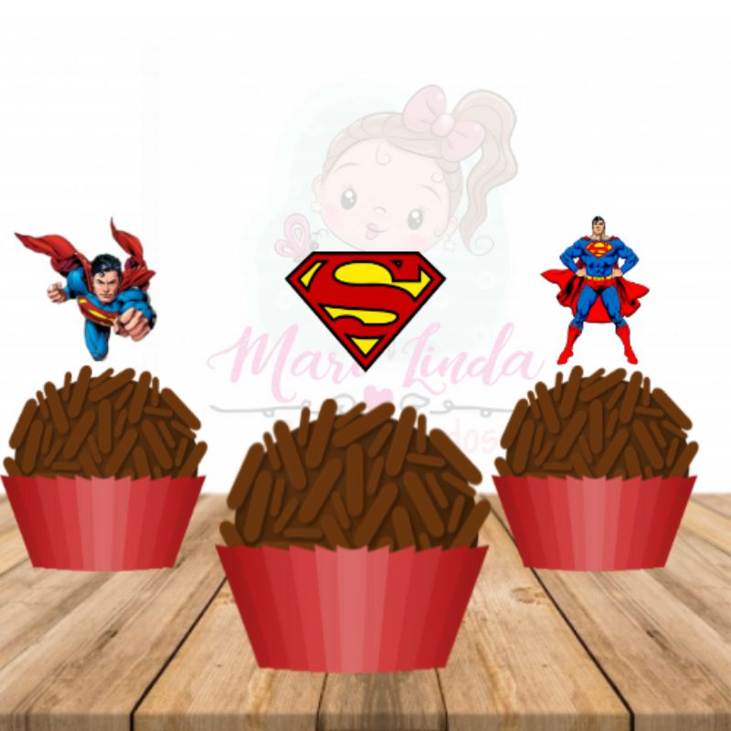 Topper Superman 30unid | Shopee Brasil