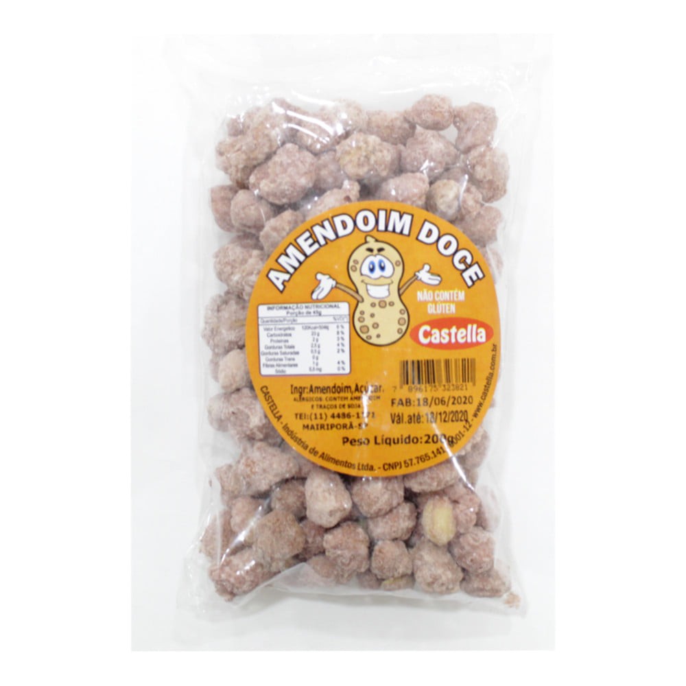 AMENDOIM DOCE CASTELLA - 200 GRAMAS | Shopee Brasil