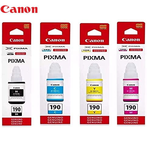Kit 5 Tintas Canon Original Gl-190 para Impressora G2100, G1100, G3100 ...
