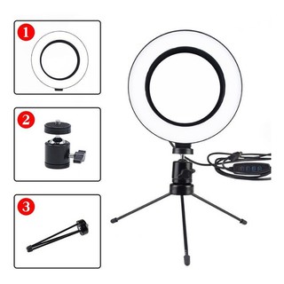 Hing Light de Mesa Iluminador com Tripé 6 Polegadas 16cm de Diâmetro Ring Light | Shopee Brasil