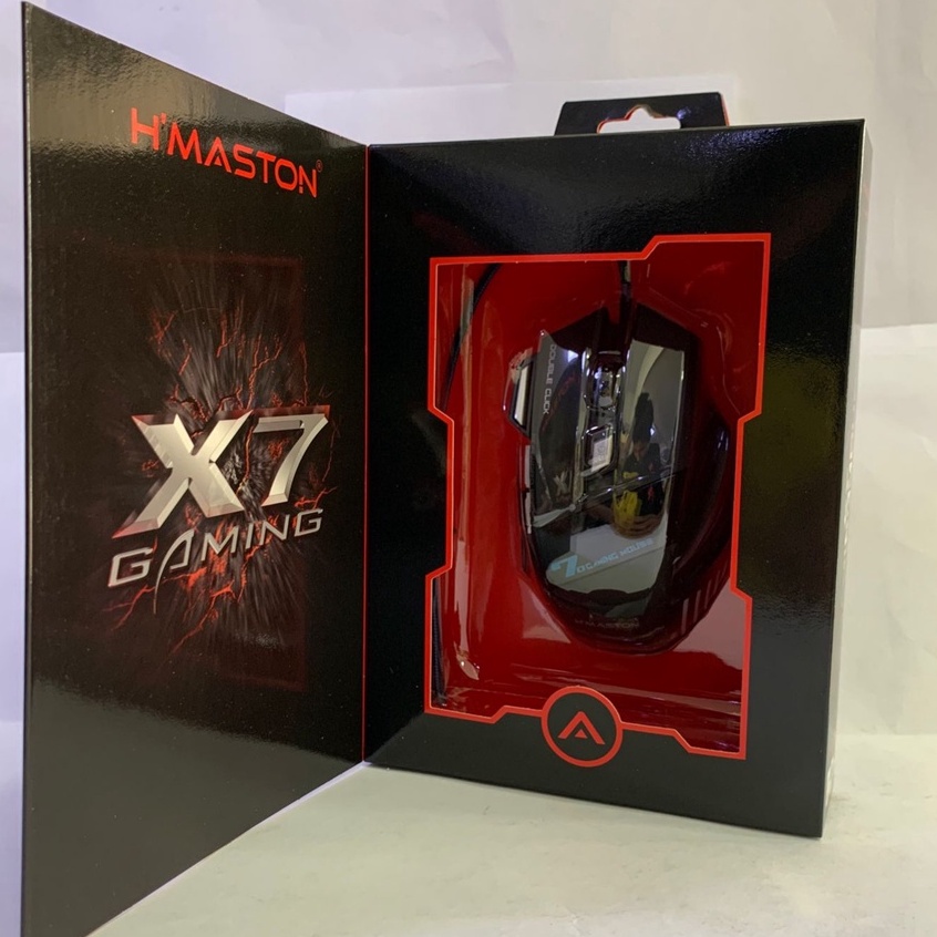 Mouse Gamer H'maston X7 Gaming 2400dpi 7d 7 Botões - Escorrega o Preço