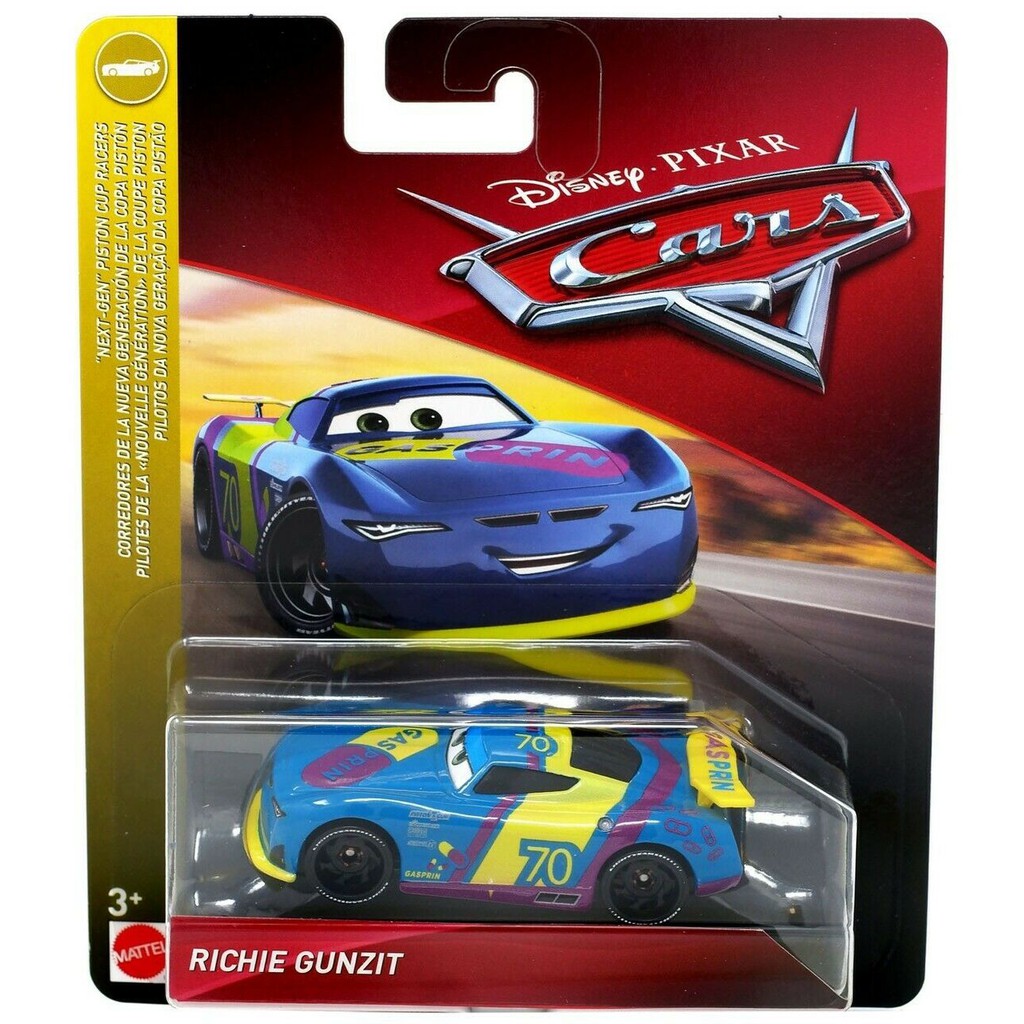 Disney Cars Richie Gunzit #70 Next Gen Gasprin Orig. Mattel | Shopee Brasil