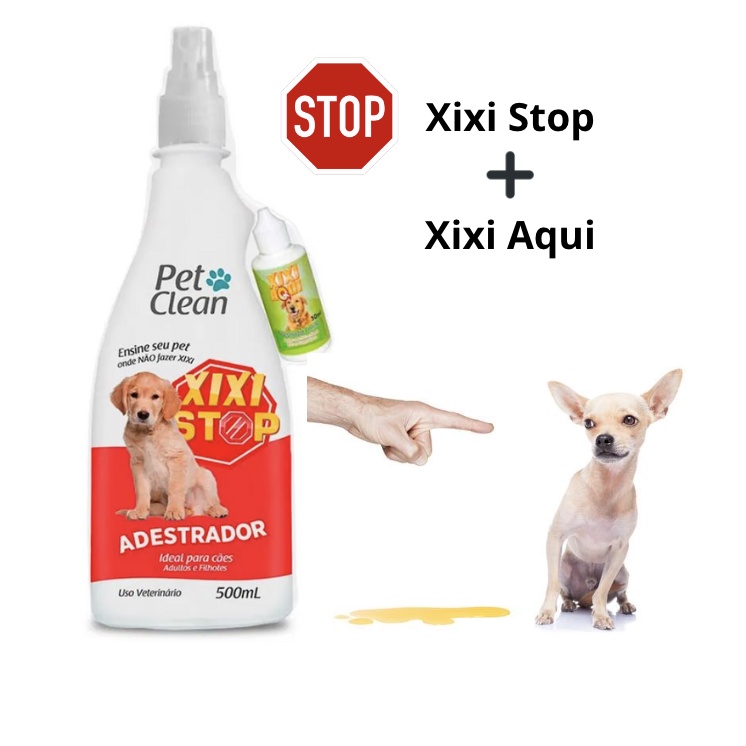 Kit Adestrador Xixi Stop + Xixi Aqui Pet Clean | Shopee Brasil