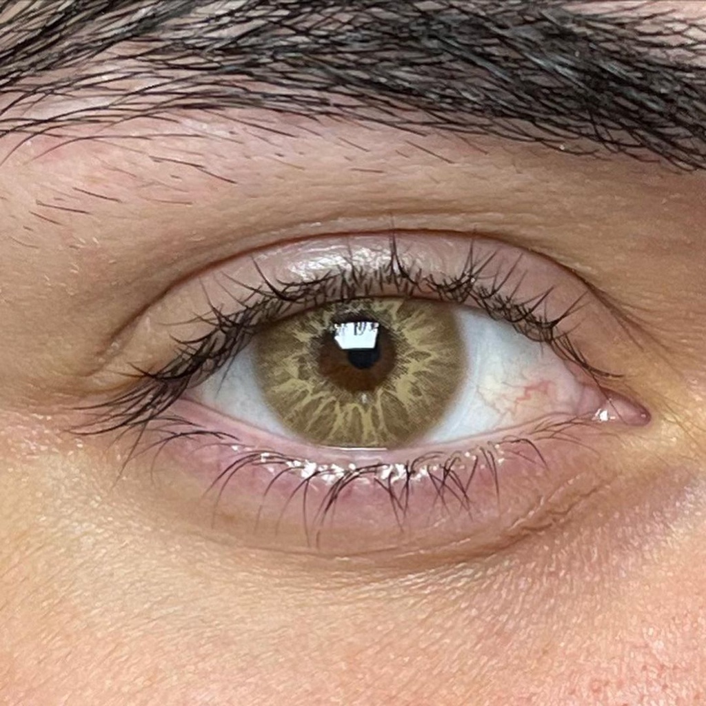 Lente de Contato Mel castanho claro ocre FreshLady Love Story Pea ...