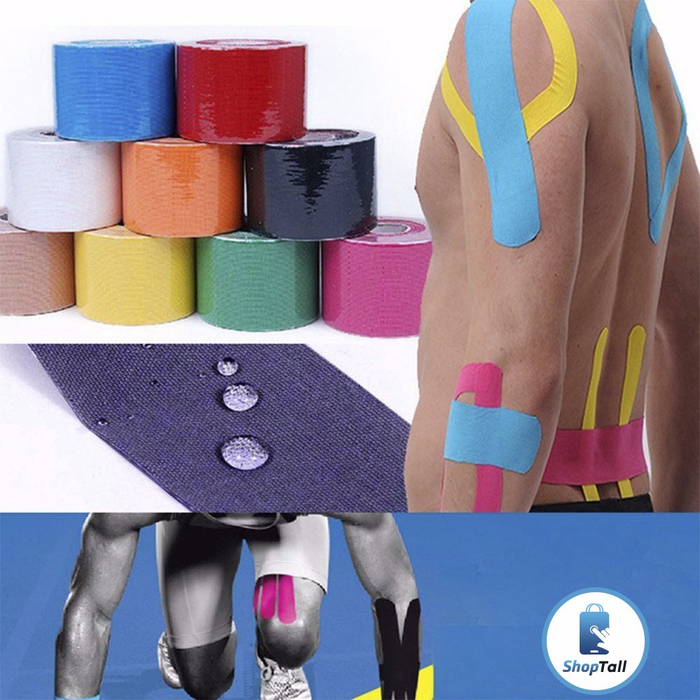 Fita Knesio Tape Bandagem adesiva funcional alivia a dor lesão atleta | Shopee Brasil