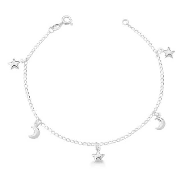 Pulseira ceu lua e estrelas em prata925 | Shopee Brasil