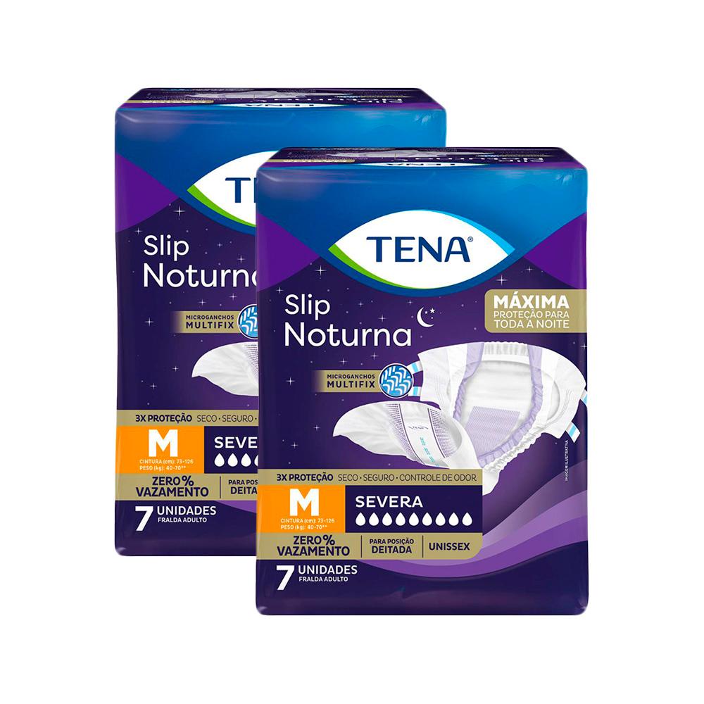Kit 2 Fraldas Geriátricas Tena Noturna M 14 unidades | Shopee Brasil