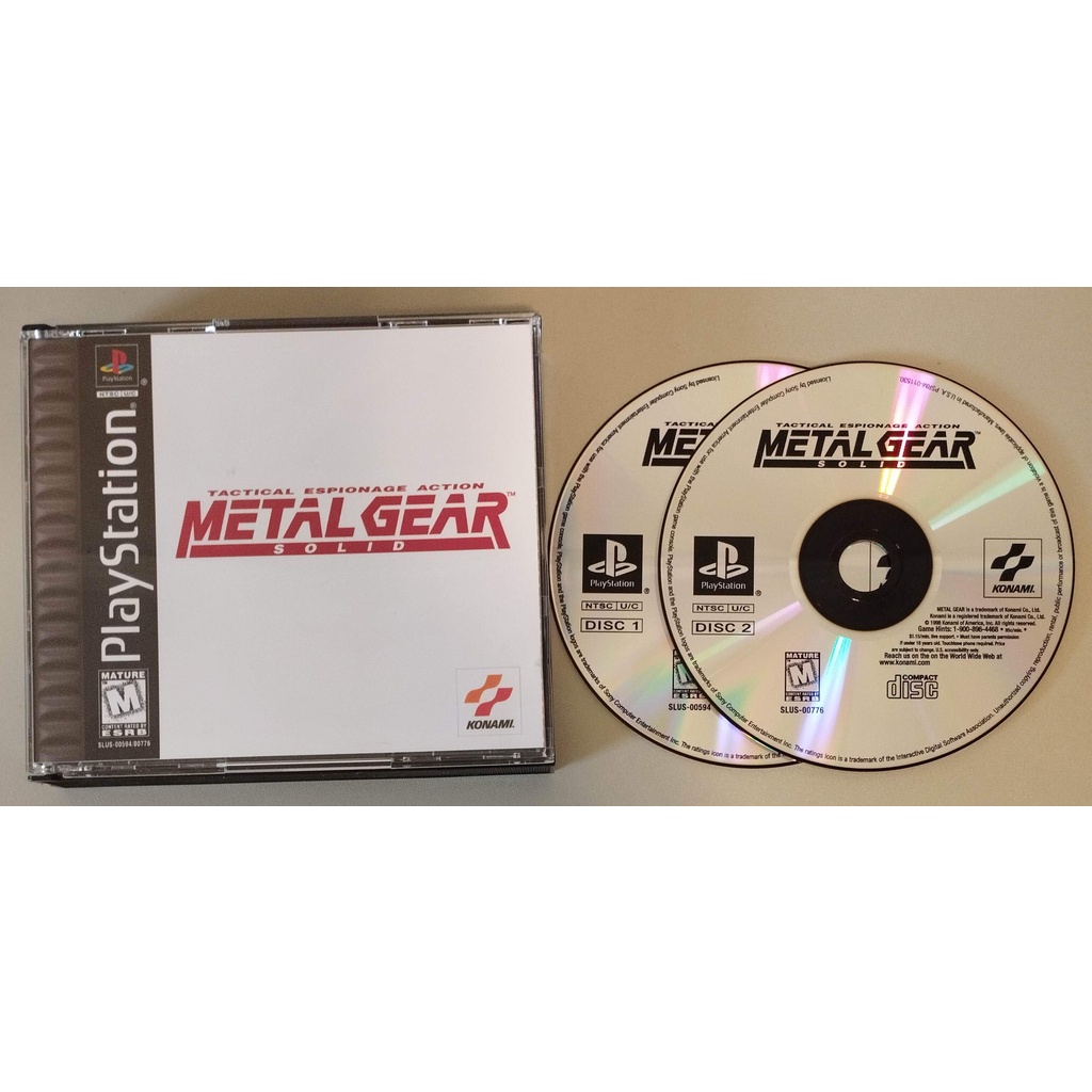 PS1 - Metal Gear Solid 1 (mídia preta) | Shopee Brasil