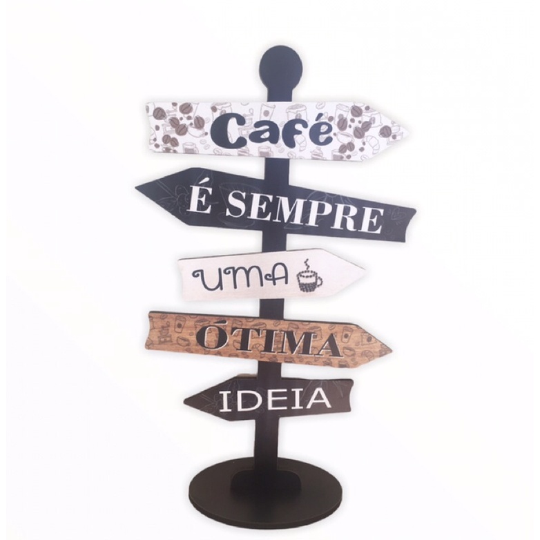 Placa De Mesa Setas Com Base Decorativa Mdf 24 Cm | Shopee Brasil
