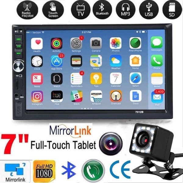 7012B 7 Polegadas HD 2 Din Touch Screen Rádio Carro Bluetooth Estéreo Áudio Multimídia MP5 ...