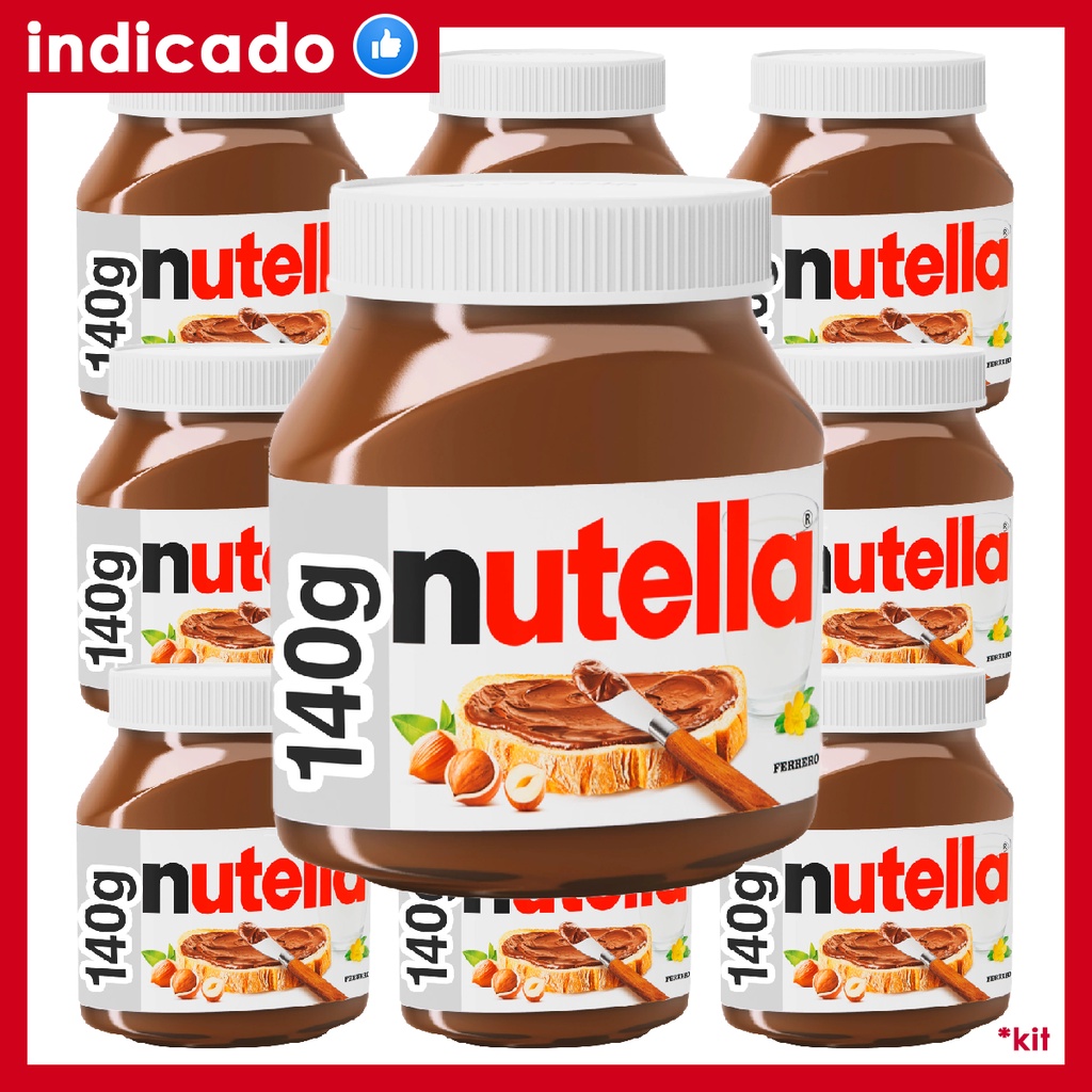 Kit C/10 Nutella Ferrero Pote 140g | Shopee Brasil