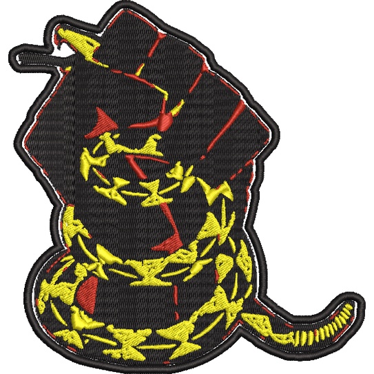 Punho revolucionario cobra ancap bordado termocolante patch | Shopee Brasil