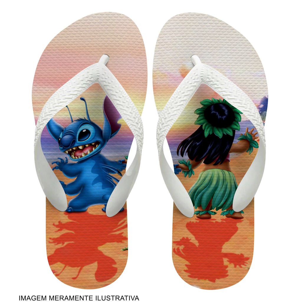 Chinelo Lilo e Stitch - Tira grossa | Shopee Brasil