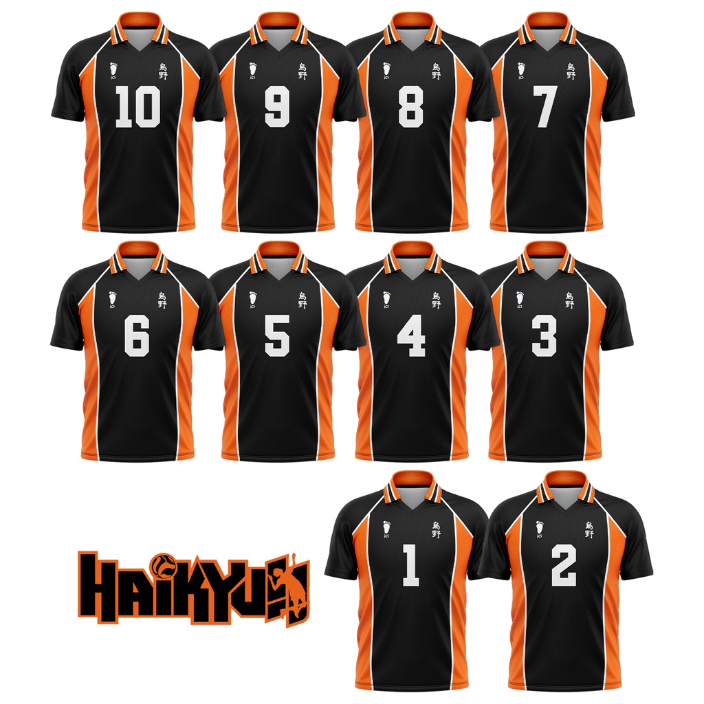 Camisa Uniforme Karasuno Anime Haikyuu - Escolha o seu NÚMERO ...