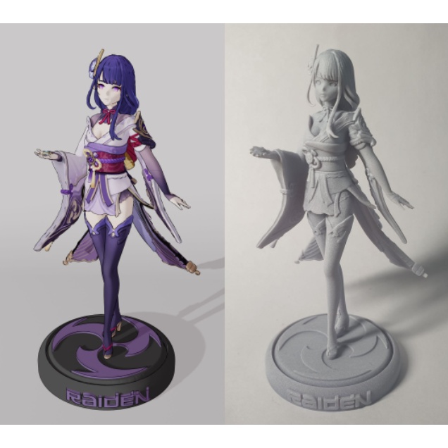 Raiden Shogun Genshin Impact Wiki Action Figure Boneco Colecionável ...
